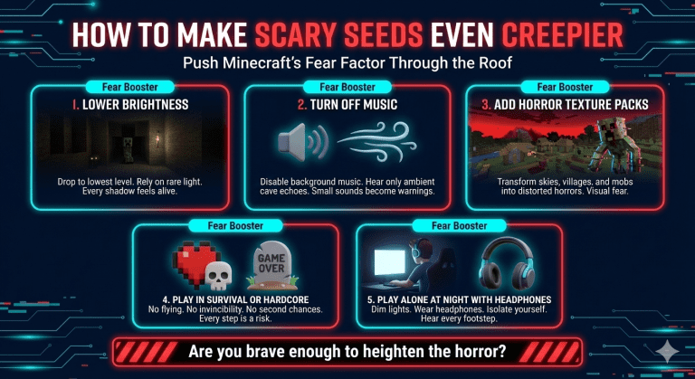Best Scary Minecraft Seeds: Explore the Creepiest Worlds - Free Builders